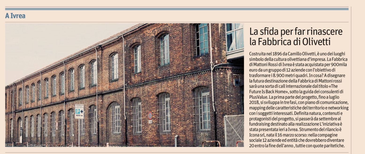 La sfida per far rinascere la Fabbrica di Olivetti - Il Sole 24 Ore ...
